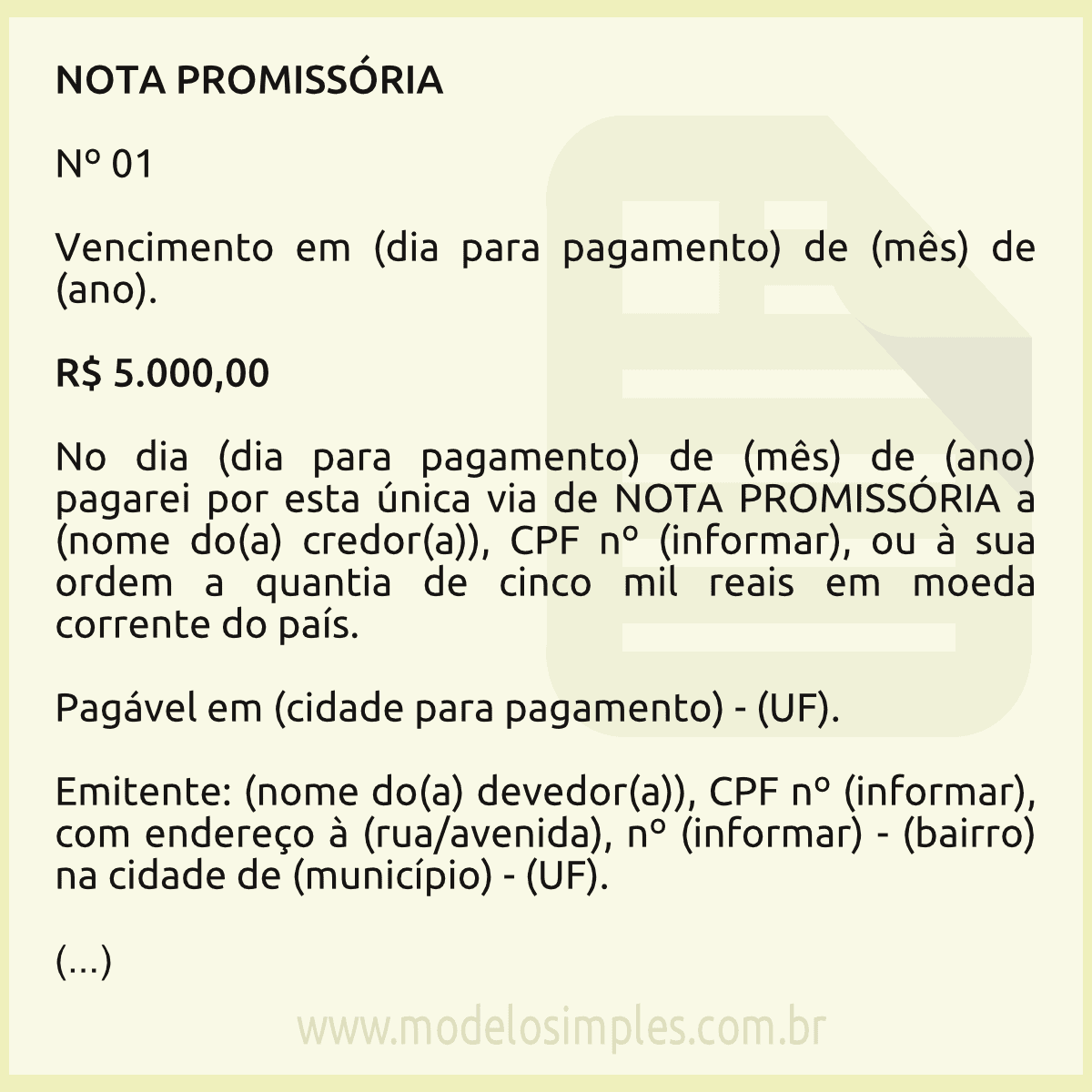 Aval Em Nota Promissória - BRAINCP