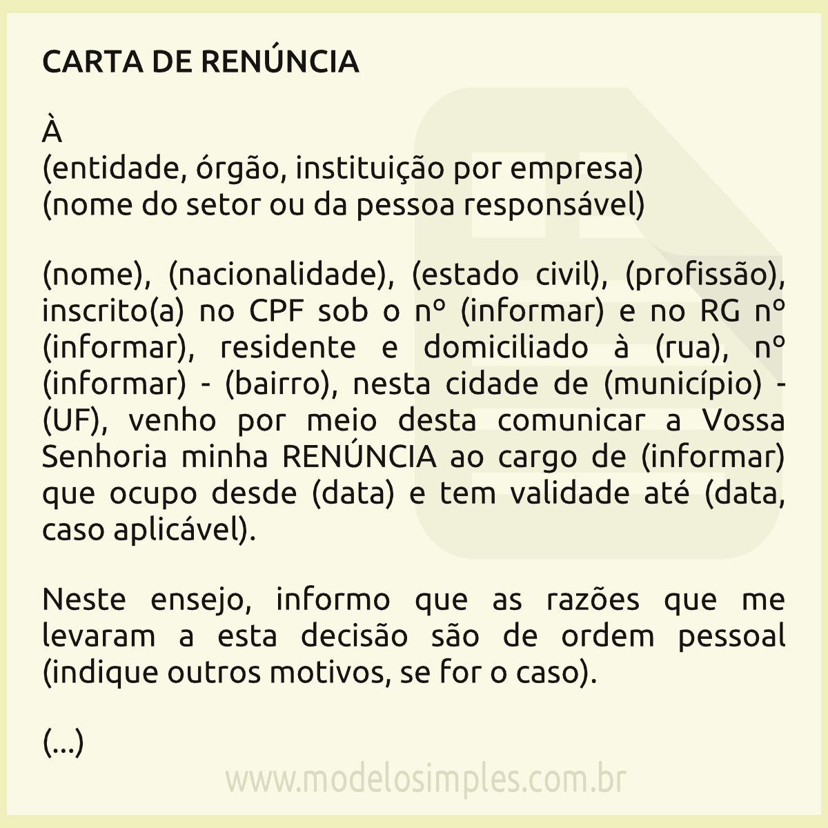 Modelo De Carta De Renuncia Guía Directiva - Simulacion Modelo De Carta De Renuncia Guía Directiva - Simulacion